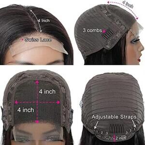 Hair | Short Bob Wig Human Hair 4x4 T Part Lace Bob Wigs For Black Women 8 Inches | Poshmark